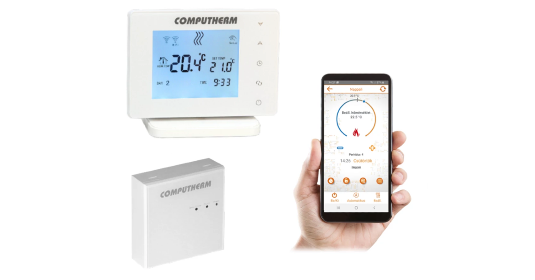 COMPUTHERM E400RF Wi-Fi ÉRINTŐKIJELZŐS termosztát - Wi-Fi termosztátok - Hejővill Villamossági ...